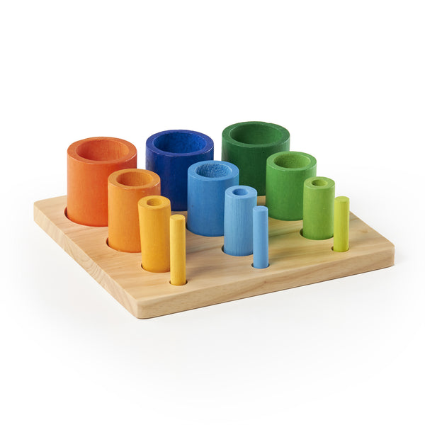 Guidecraft Nesting Sort Stack Cylinders 12 pieces G6729 | You Are My Everything (Yame Inc.)