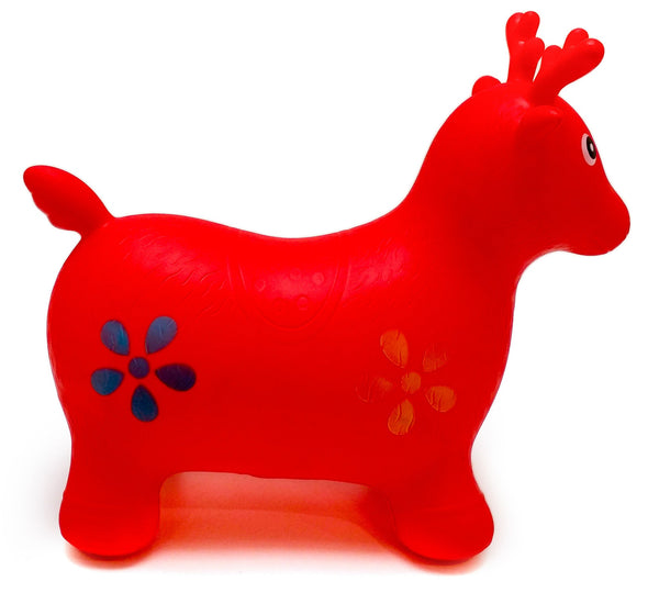 Viahart Red Deer Hopper, Pump Included, Inflatable Jumping Space Hoppe ...